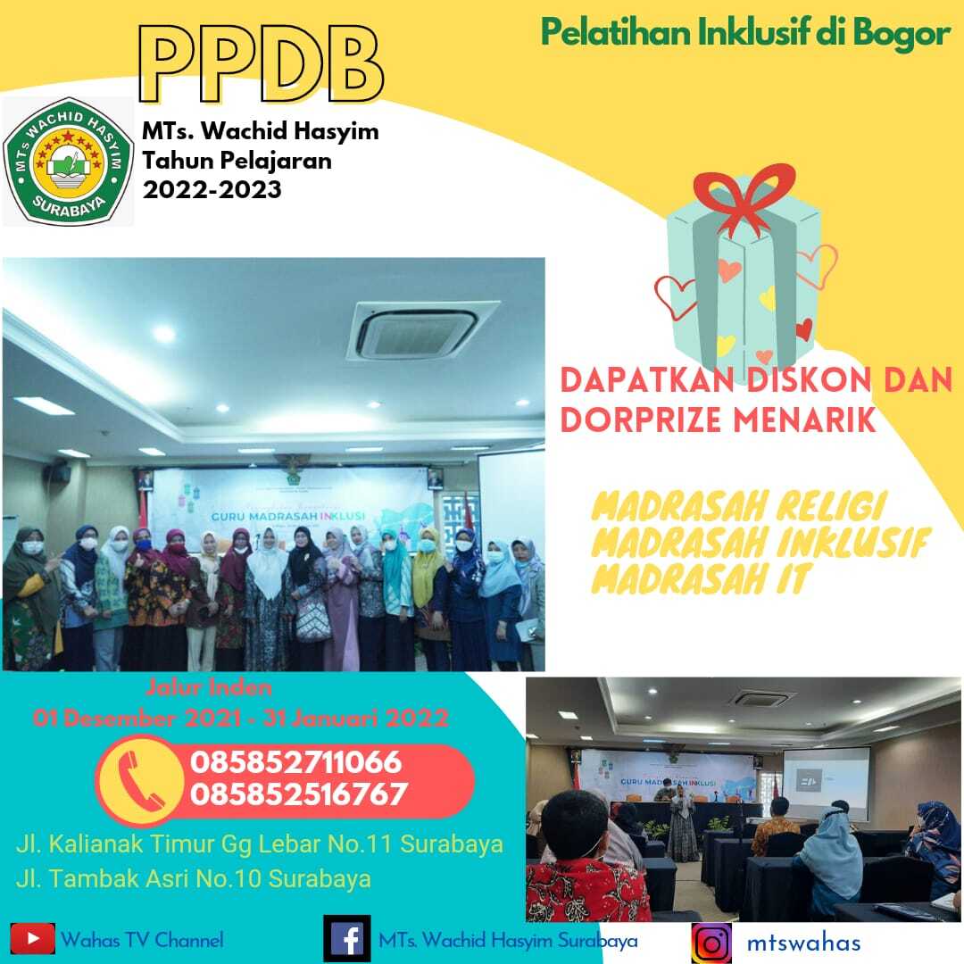 INFORMASI PPDB JALUR INDEN 2022-2023 – MTs. WACHID HASYIM SURABAYA