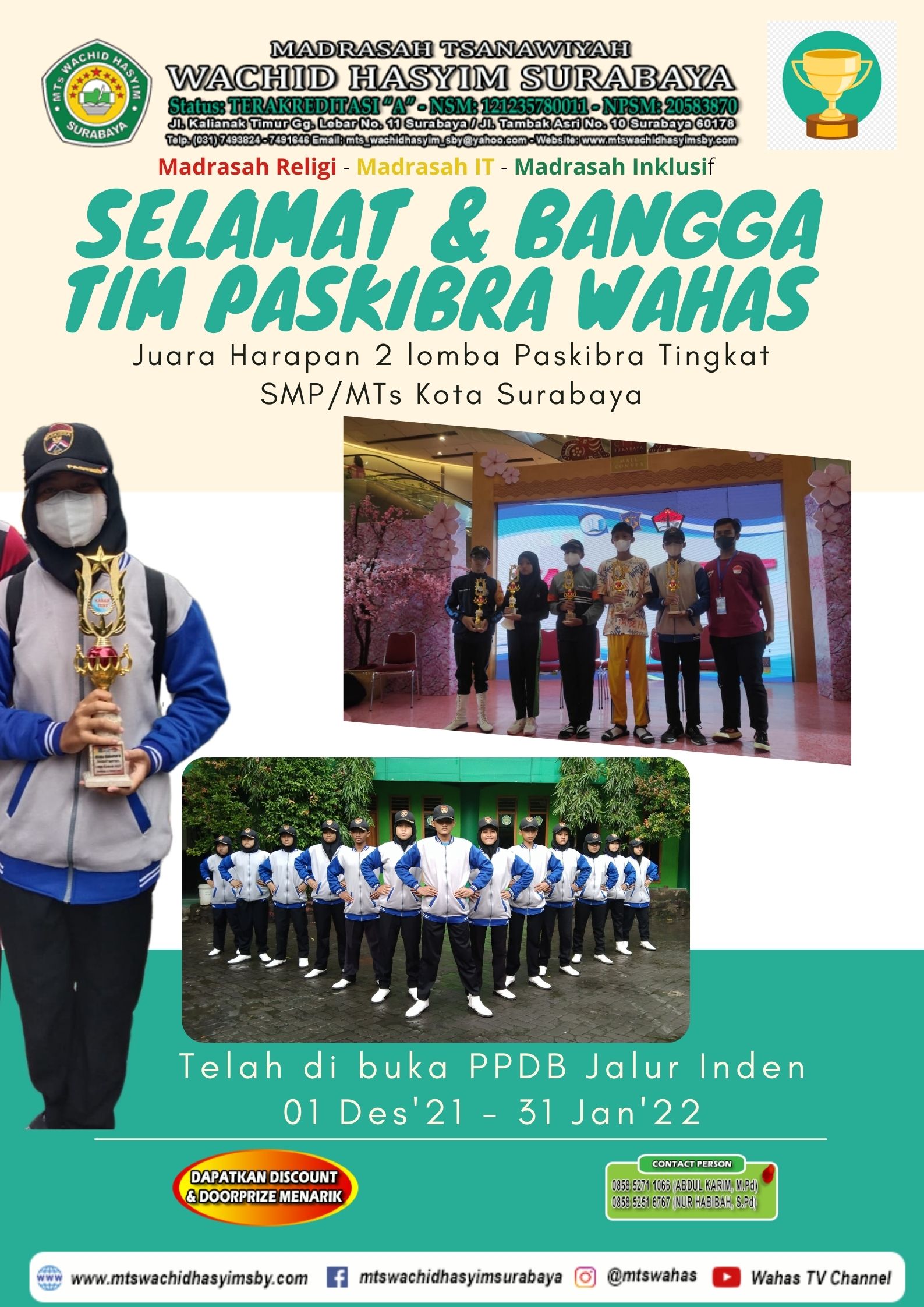 INFORMASI PPDB JALUR INDEN 2022-2023 – MTs. WACHID HASYIM SURABAYA